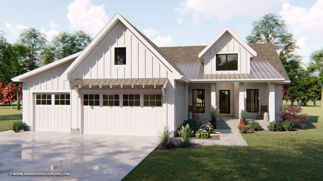 1 Story Modern Farmhouse Plan | Meadow Grove